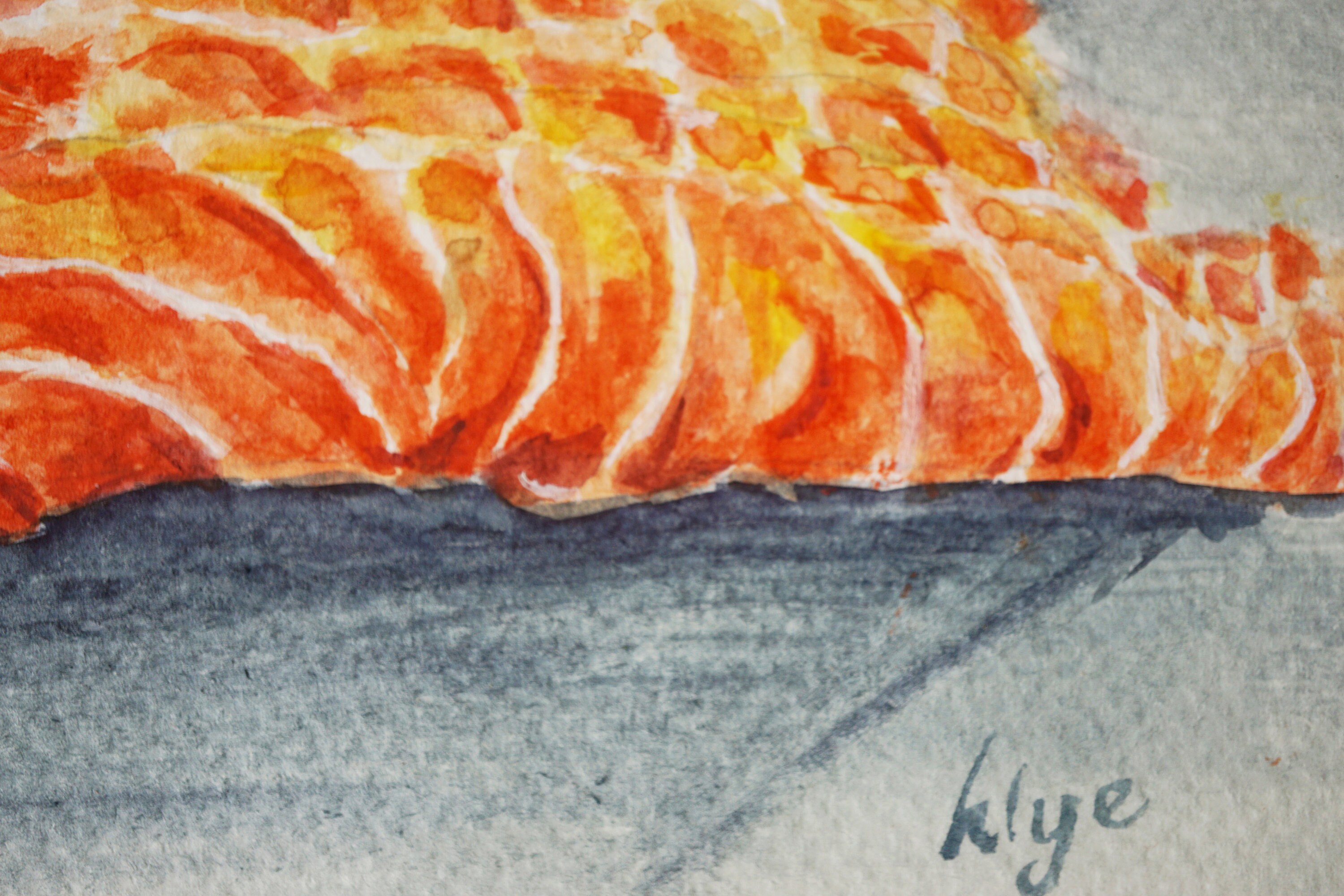 Salmon Sashimi Painting, Original Watercolor Still Life Painting ...