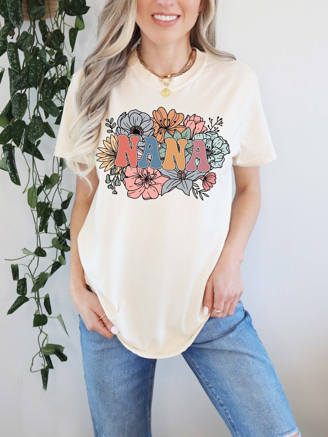 Floral Nana Shirt, Blessed Nana Shirt, Flower Nana Shirt, Cute Nana ...