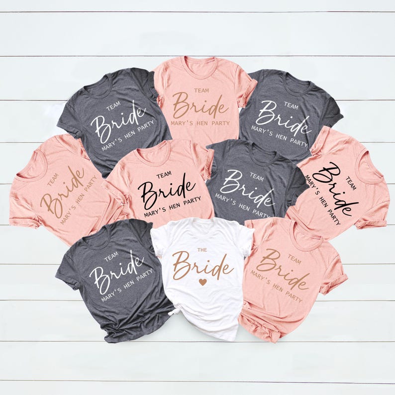 Personalized Hen Party T Shirts, Hen Party Shirts, Team Bride T Shirt ...