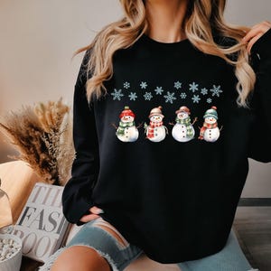 Winter Snowman Sweatshirt, Christmas Winter Sweatshirt, Christmas ...