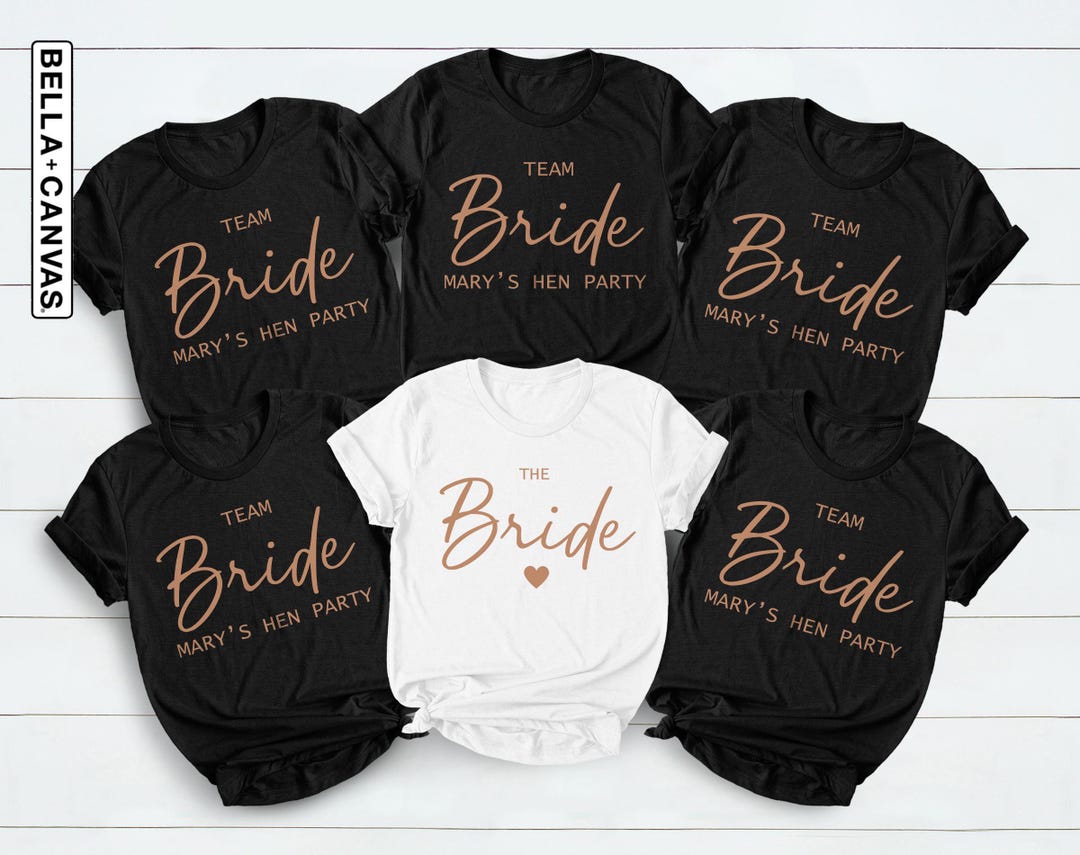 Personalized Hen Party T Shirts, Hen Party Shirts, Team Bride T Shirt ...