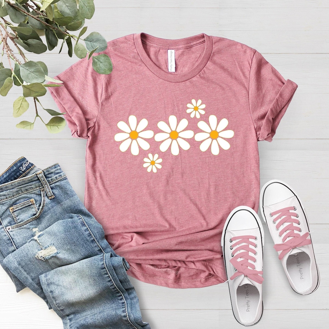 Daisies Flower Shirt, Spring Shirt, Flower Tee Summer Shirt, Soft ...