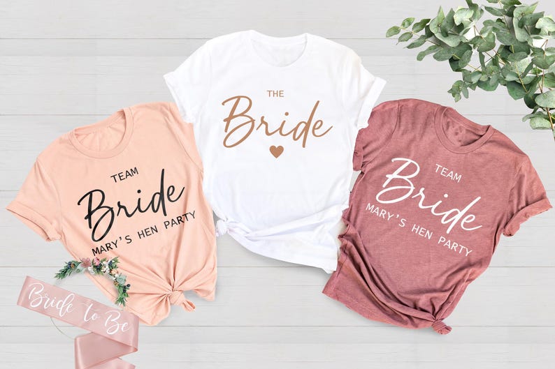 Personalized Hen Party T Shirts, Hen Party Shirts, Team Bride T Shirt ...
