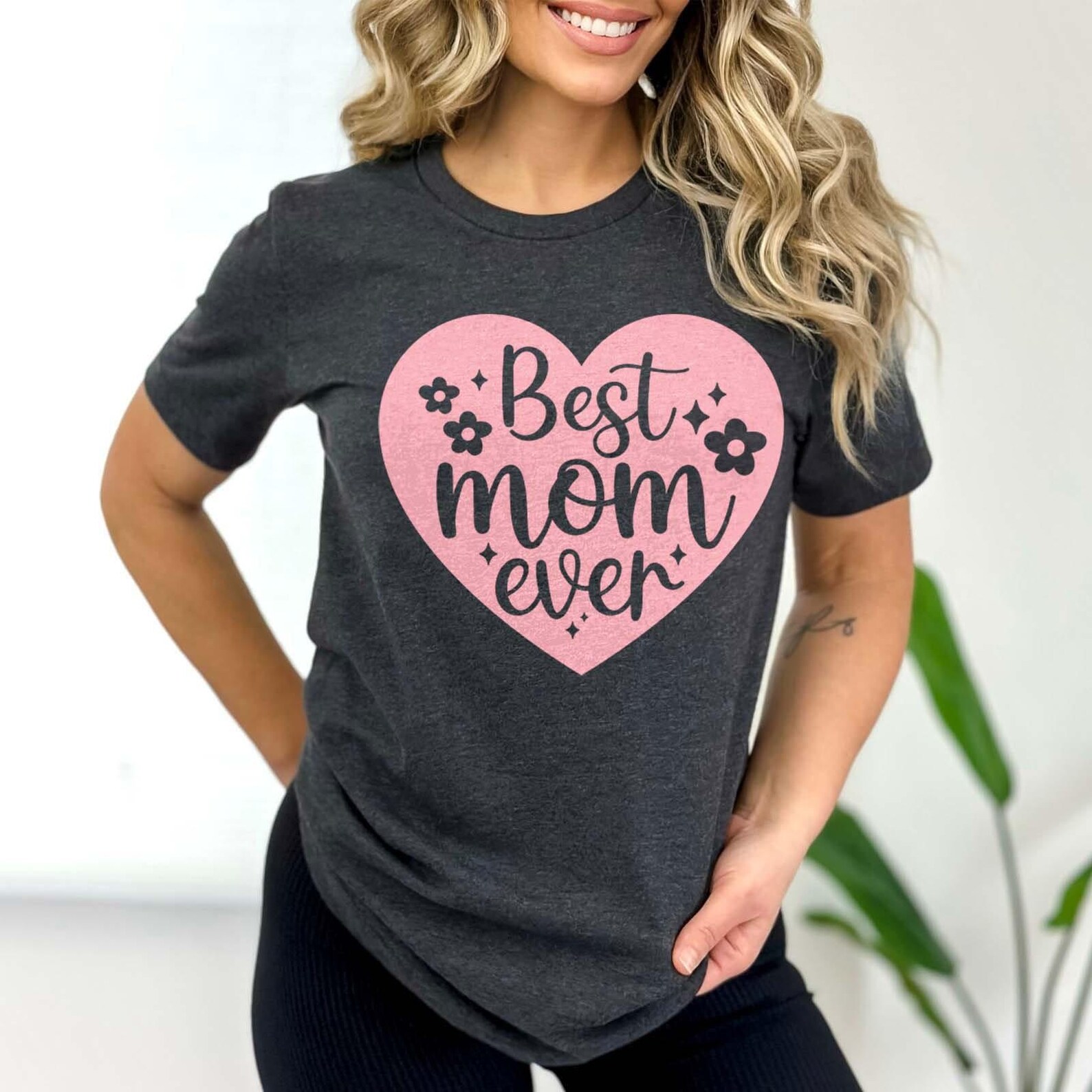Best Mom Ever Shirt, Mother's Day Heart Shirt, Cute Mother T-shirt ...