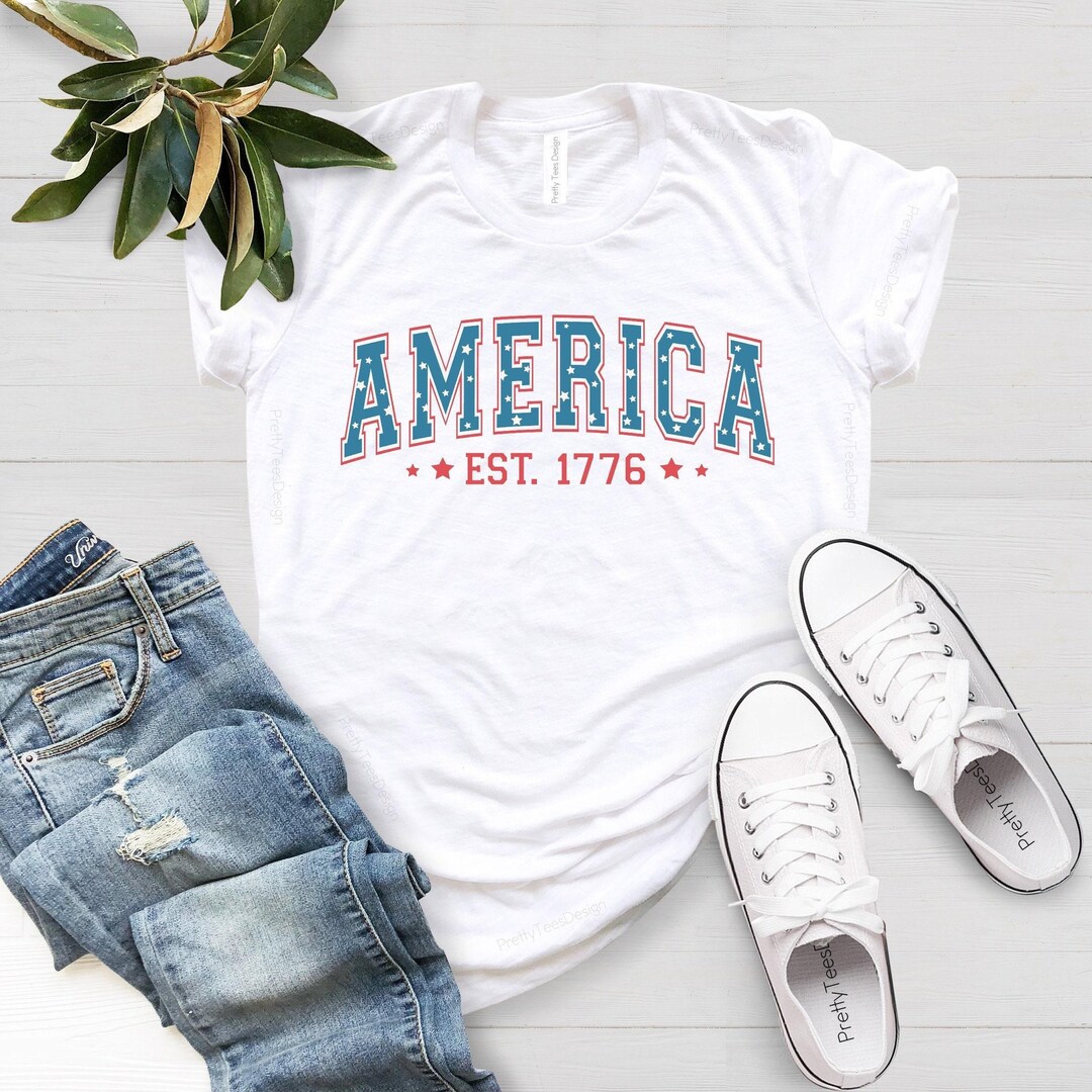 USA Flag Shirt, USA Est 1776 T-shirt, 4th of July, Fourth of July Shirt ...
