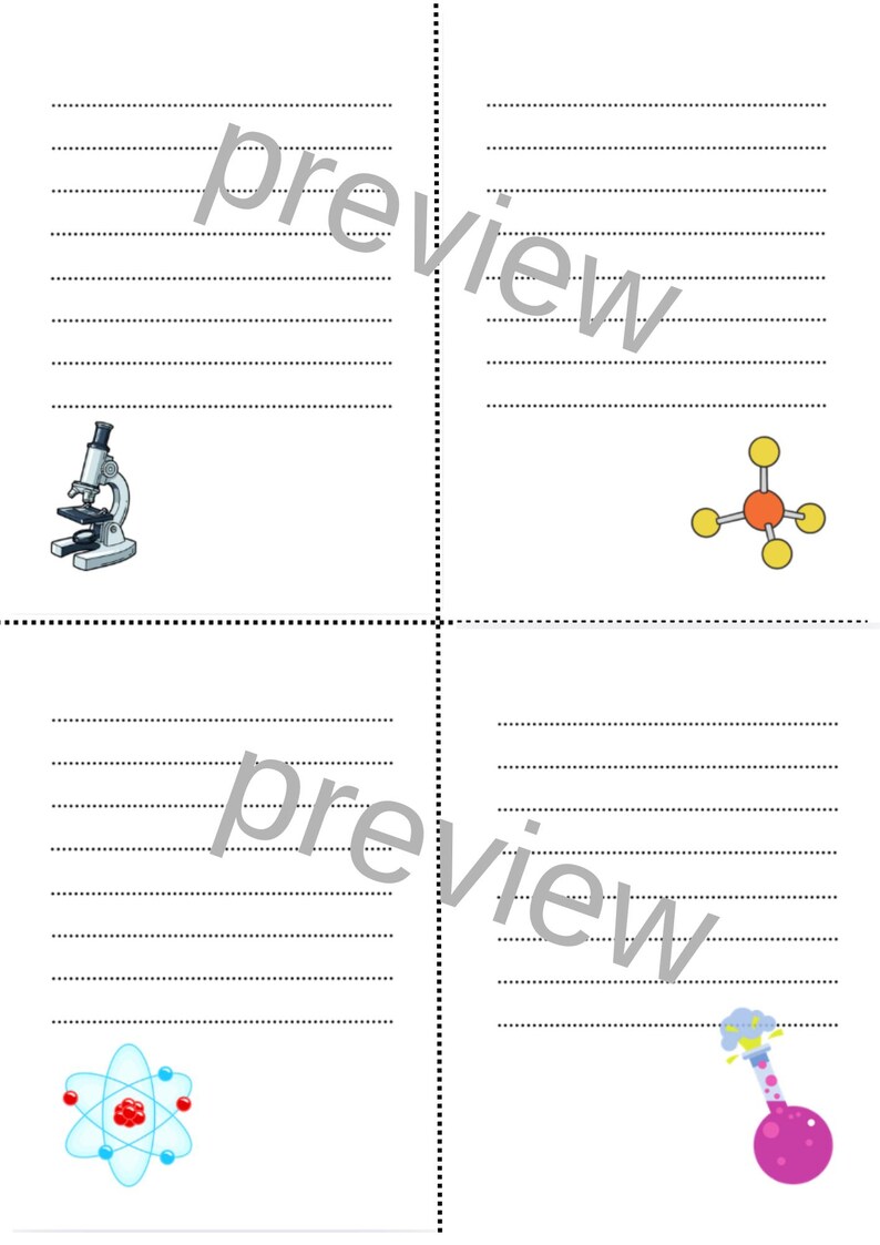 Science Writing Paper Printable | STEM Lined Writing Pages | Kids ...