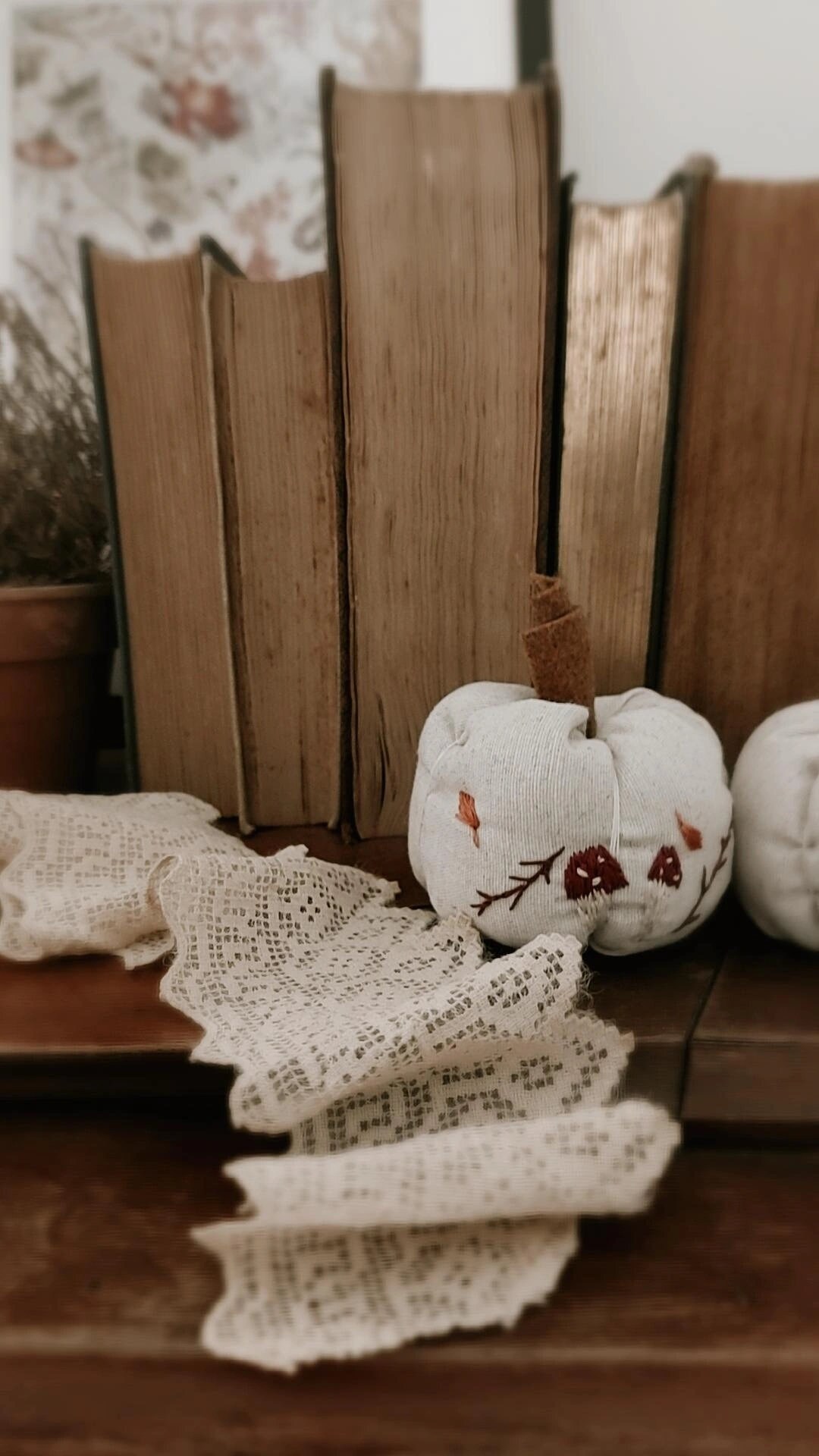 Cottage Core Style Embroidered Fabric Pumpkins-fabric Pumpkin - Etsy