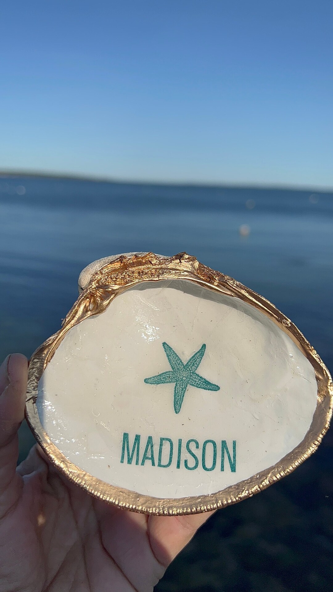 Madison CT Ring Dish or Oyster Ornament. Madison Shell Trinket Dish. CT ...