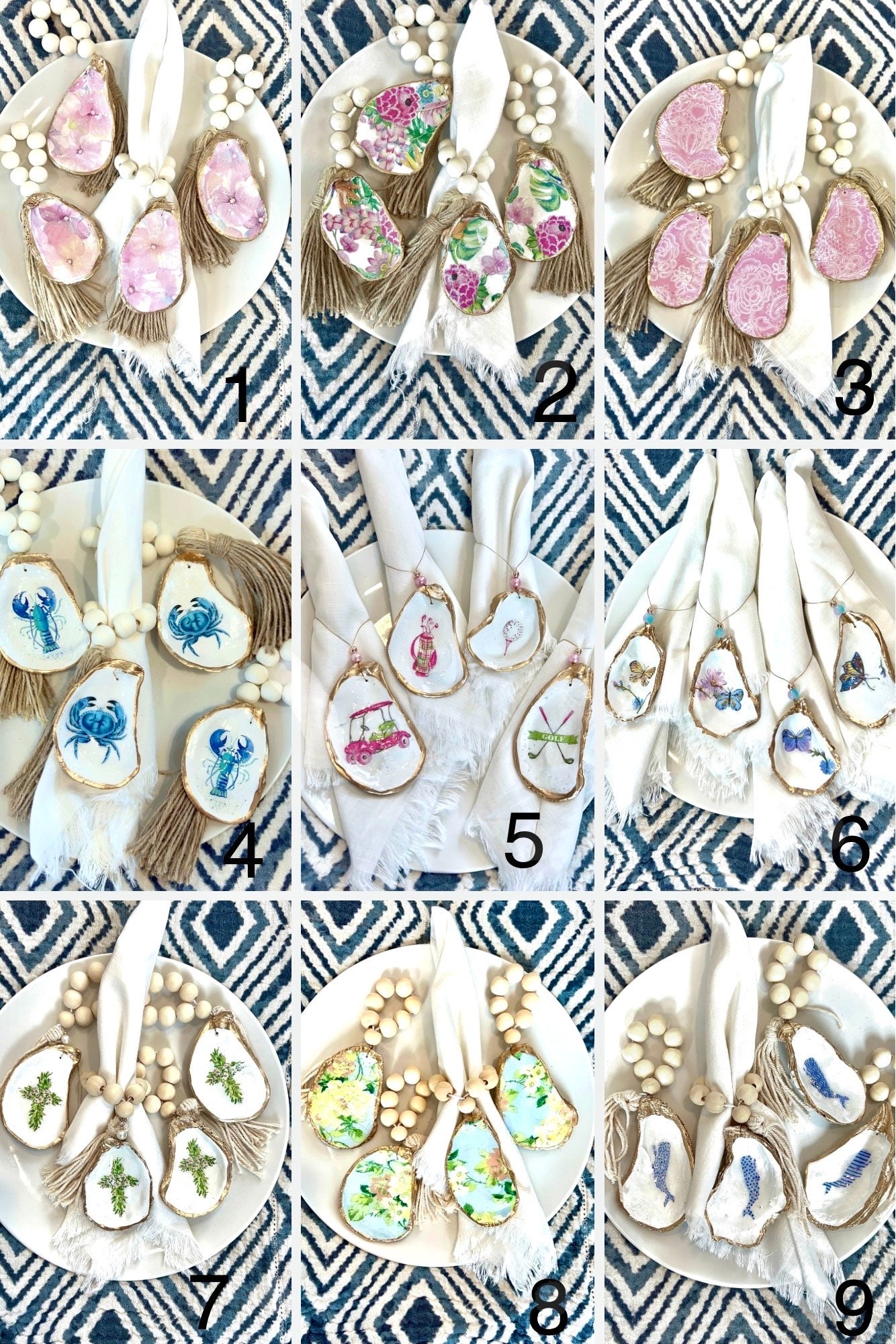 Palm Beach Table Decor Idea Shell Napkin Ring. Palm Beach Wedding Table ...