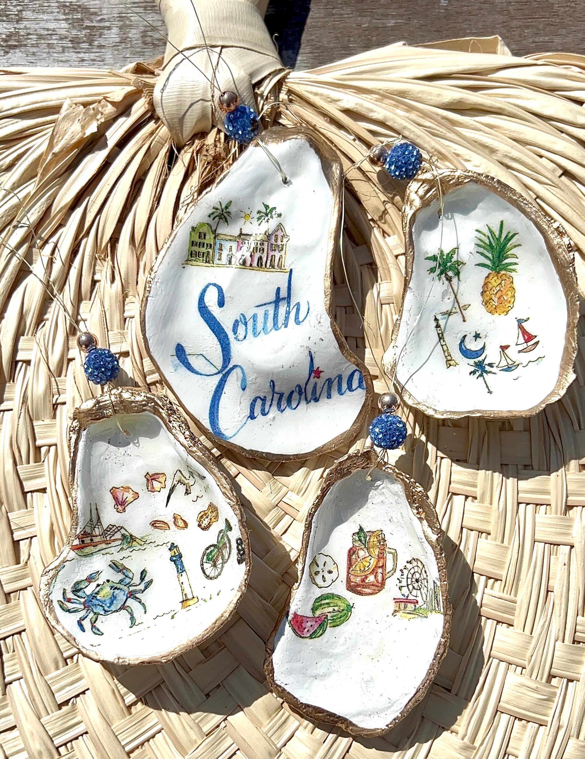 South Carolina Ornament. Charleston Christmas Ornament. Rainbow Row ...