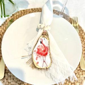 Palm Beach Table Decor Flamingo Shell Napkin Ring. Palm Beach Wedding ...