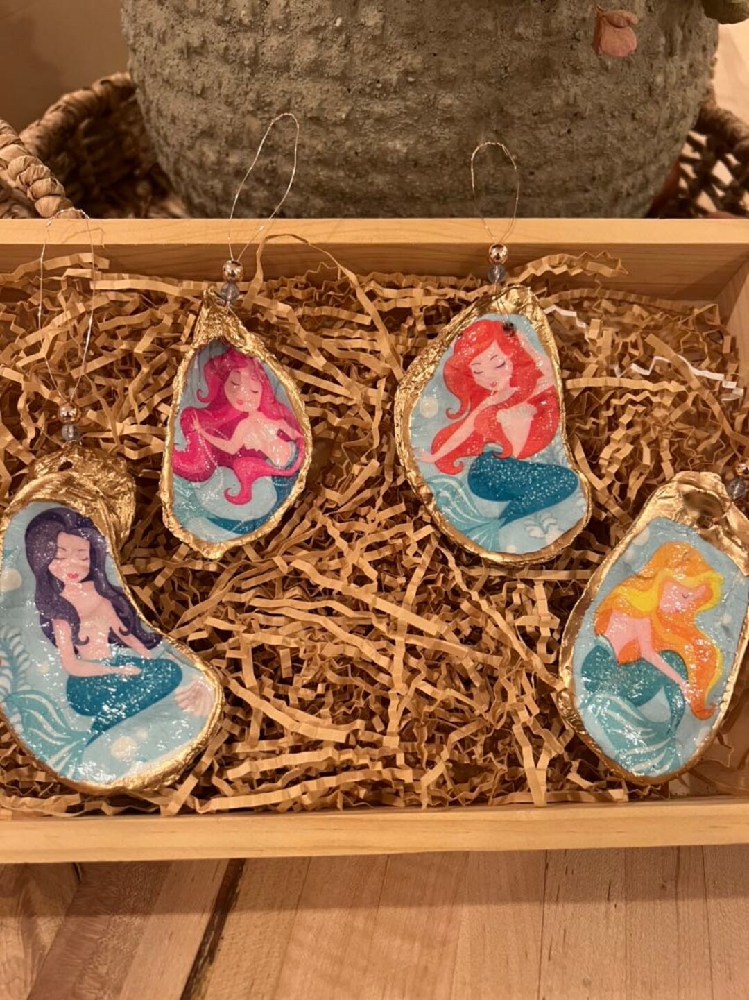 Mermaid Ornament Set. Mermaid Christmas Ornaments. Mermaid Christmas ...