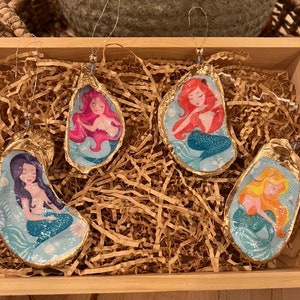 Mermaid Ornament Set. Mermaid Christmas Ornaments. Mermaid Christmas ...