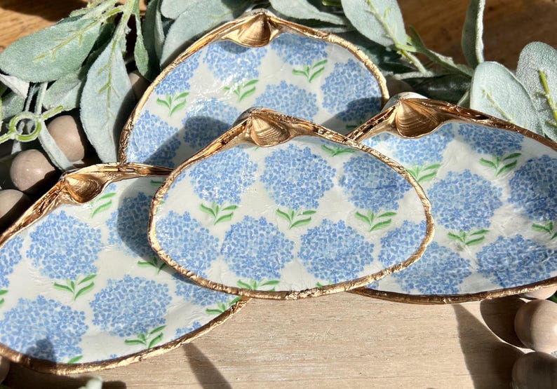East Coast Summer Favor Hydrangea Shell Dish. Baby in Bloom Shower ...