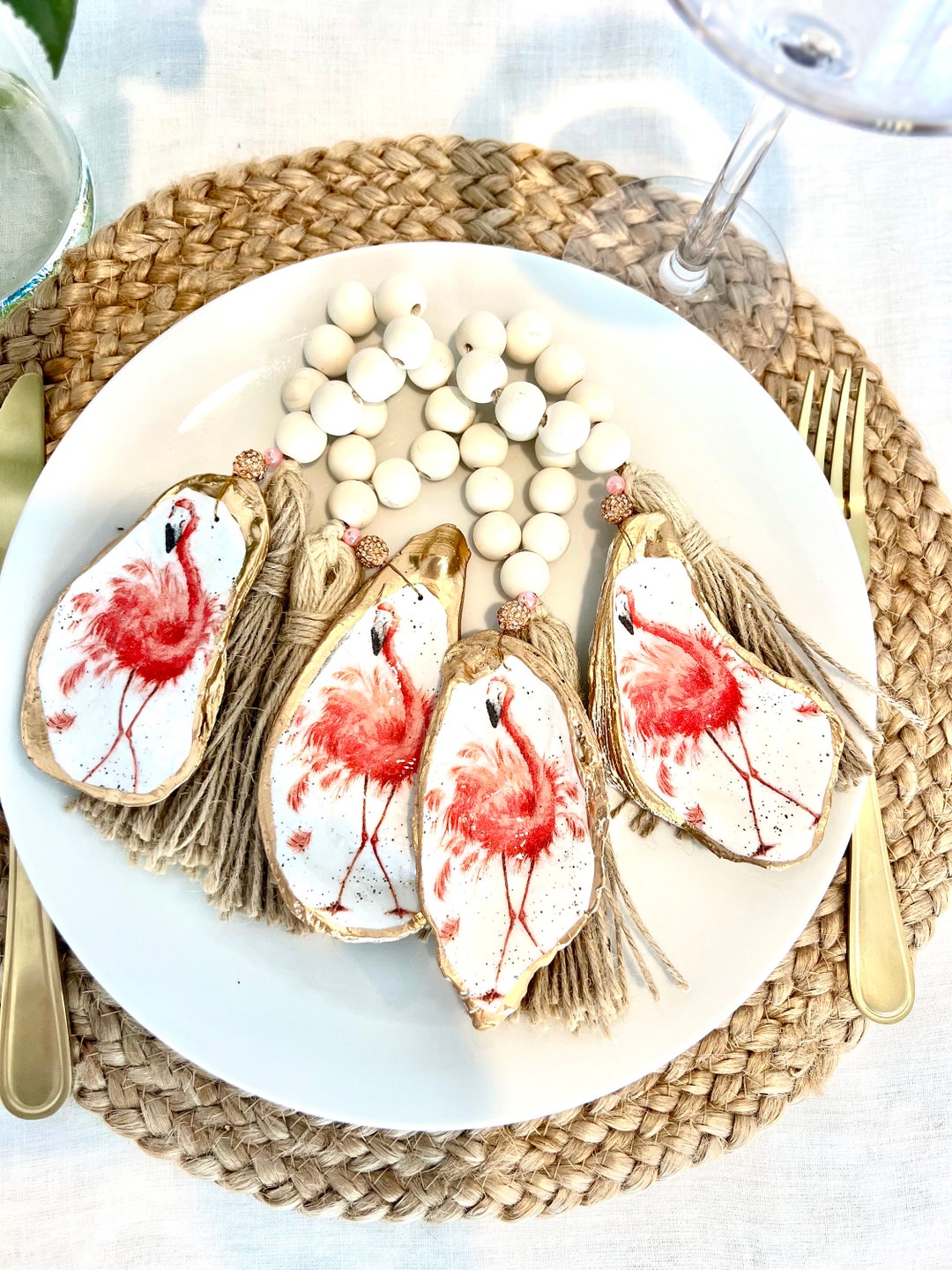 Palm Beach Table Decor Flamingo Shell Napkin Ring. Palm Beach Wedding ...