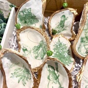 Green Toile Christmas Ornament. Victorian Style Christmas Decor ...