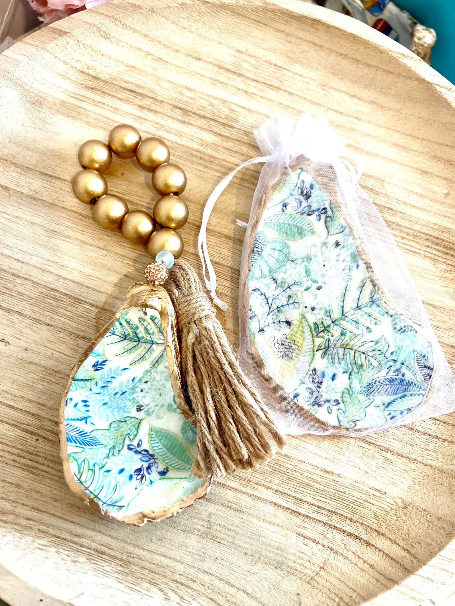 Palm Beach Event Favor and Decor Set Coastal Ring Dish Favor & Shell ...