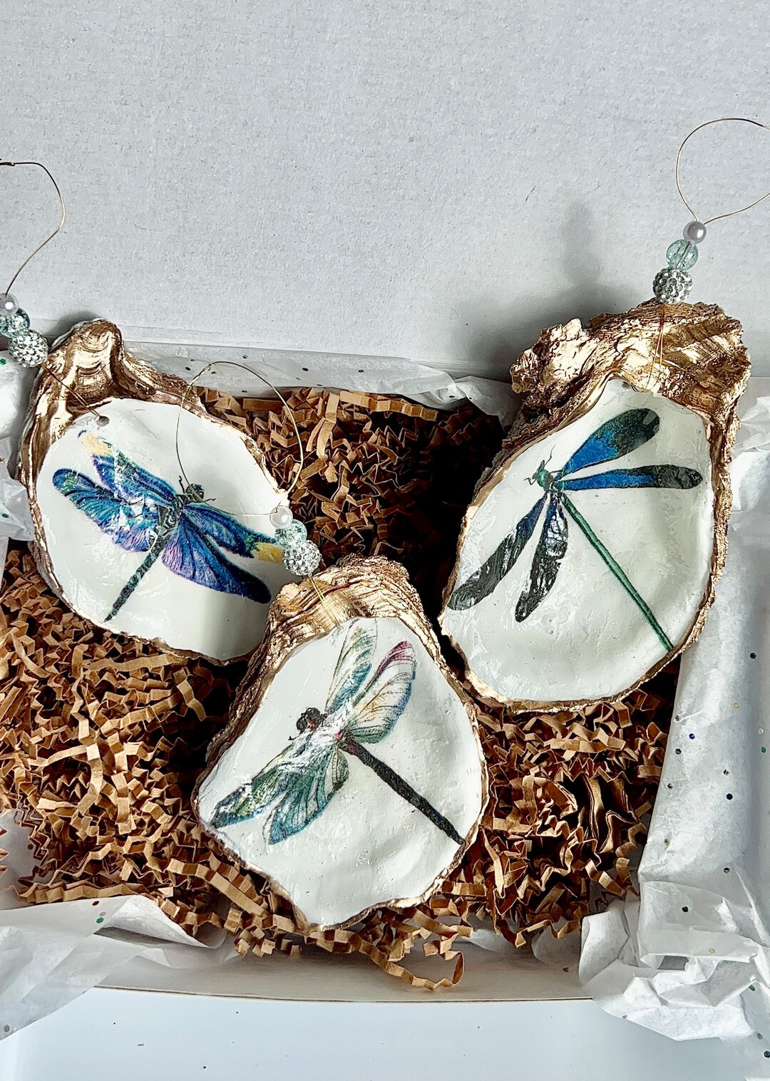 Dragonfly Ornament. Dragonfly Christmas Ornament. Handmade Ornament ...