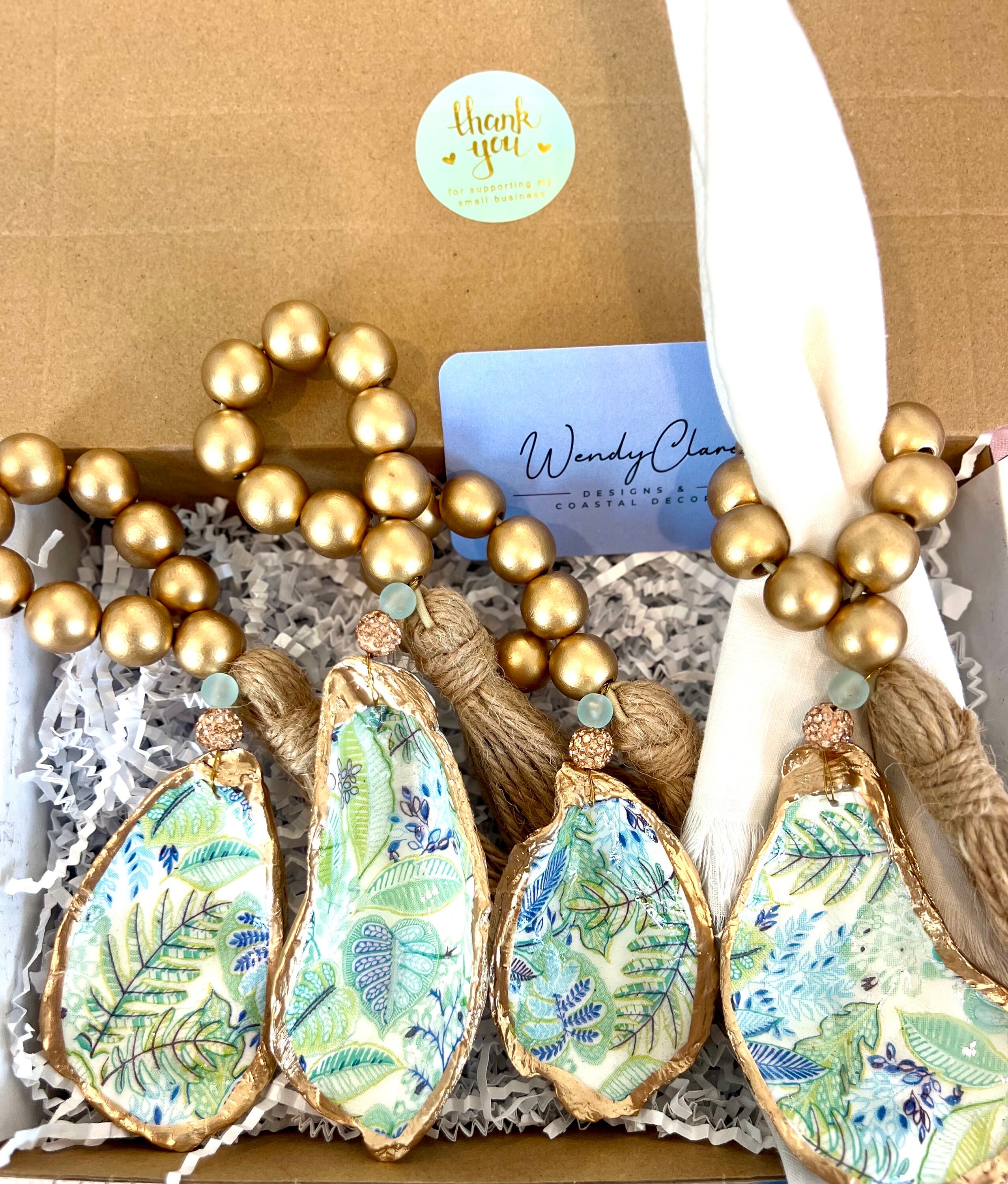 Palm Beach Event Favor and Decor Set Coastal Ring Dish Favor & Shell ...