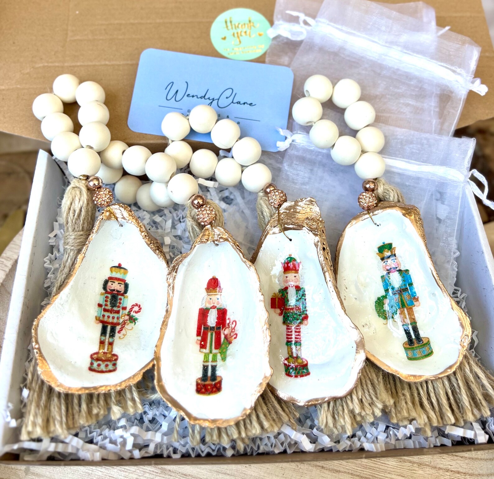 Nutcracker Oyster Shell Napkin Ring. Christmas Oyster Shell Napkin Ring ...