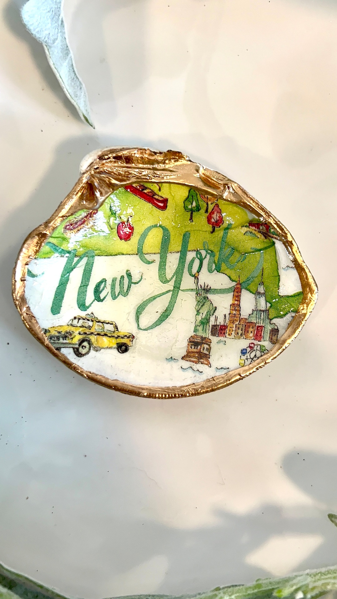 New York Bachelorette Favor Idea Shell Jewelry Dish. New York Party ...