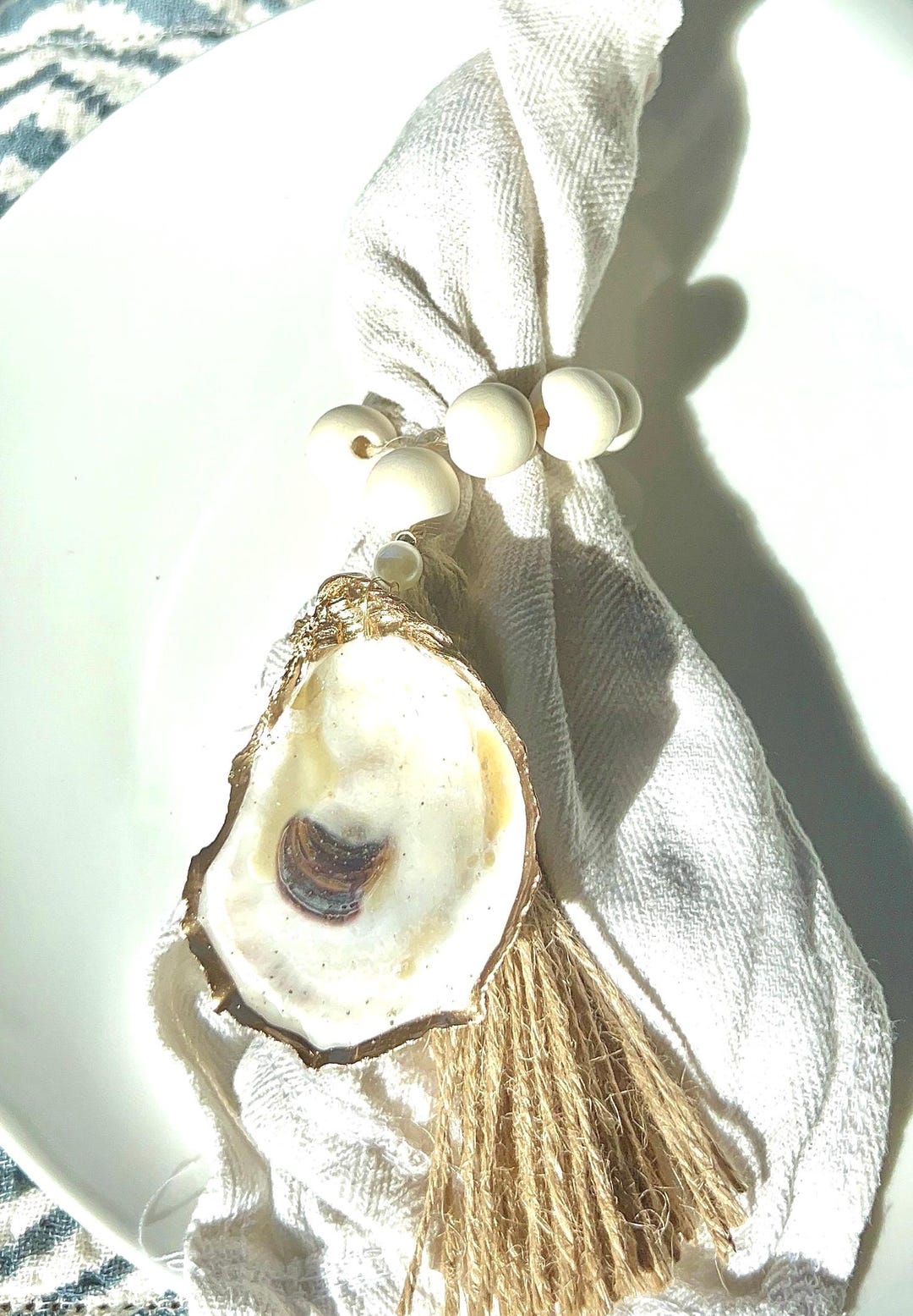 Lowcountry Wedding Reception. Gilded Oyster Napkin Ring. Low Country ...