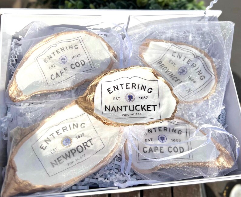 Nantucket Wedding Favor. Nantucket Oyster Ring Dish Favor. Nantucket ...