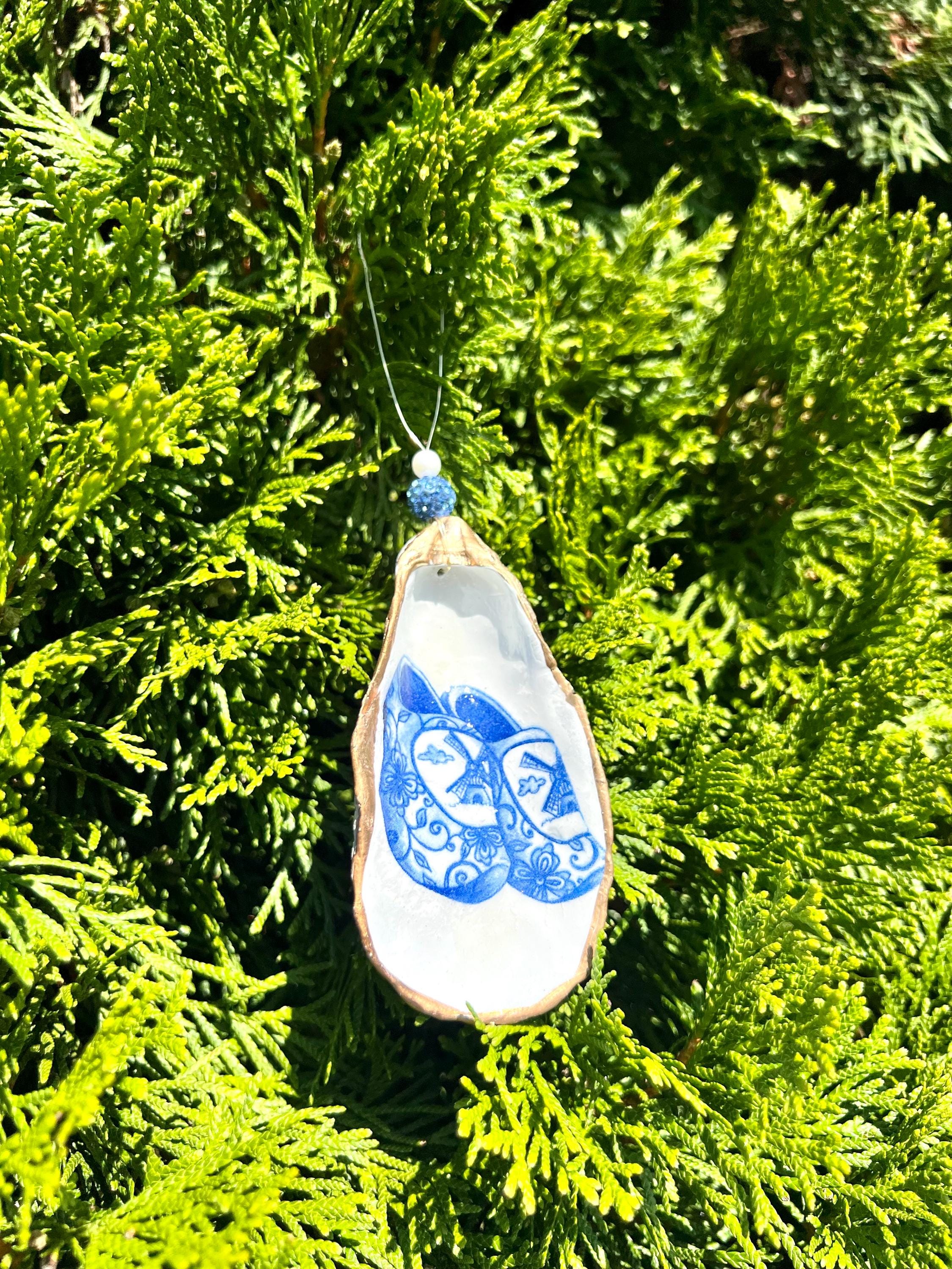 Delft Dutch Shell Ornament Set. Delft Holland Ornament Gift. Delft Blue ...