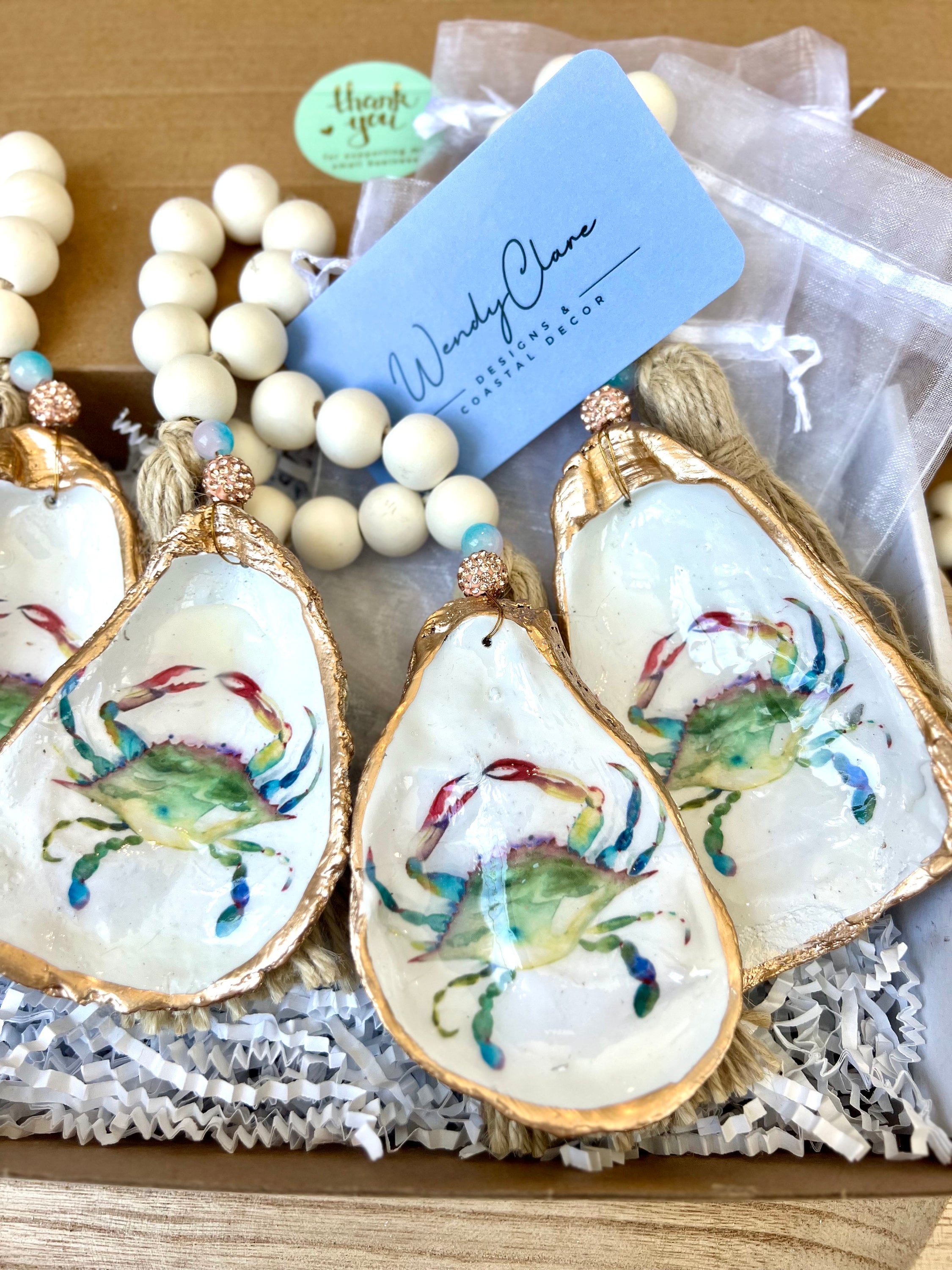 Dinner Party Table Decor Idea Shell Napkin Ring. Coastal Preppy Table ...