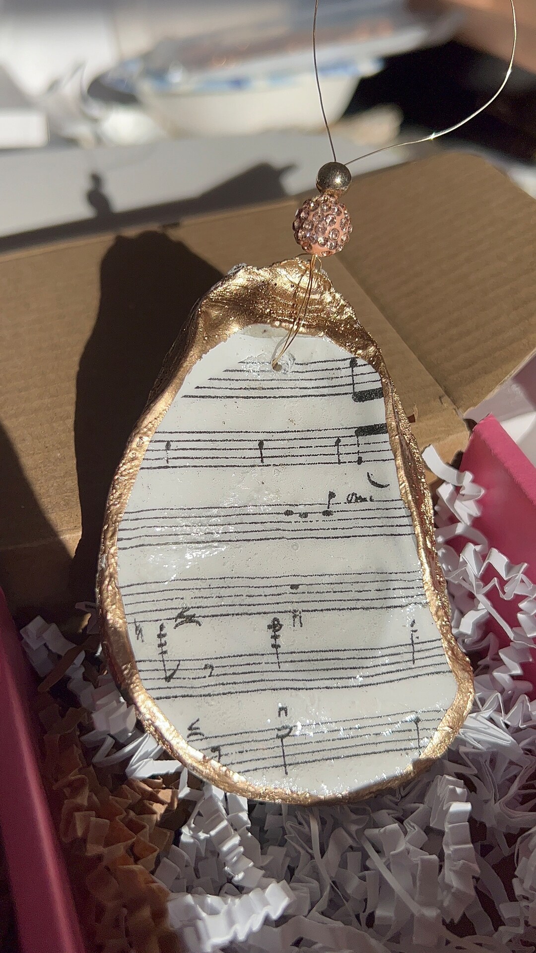 Musician Christmas Ornament. Musical Notes Shell Christmas Ornament ...