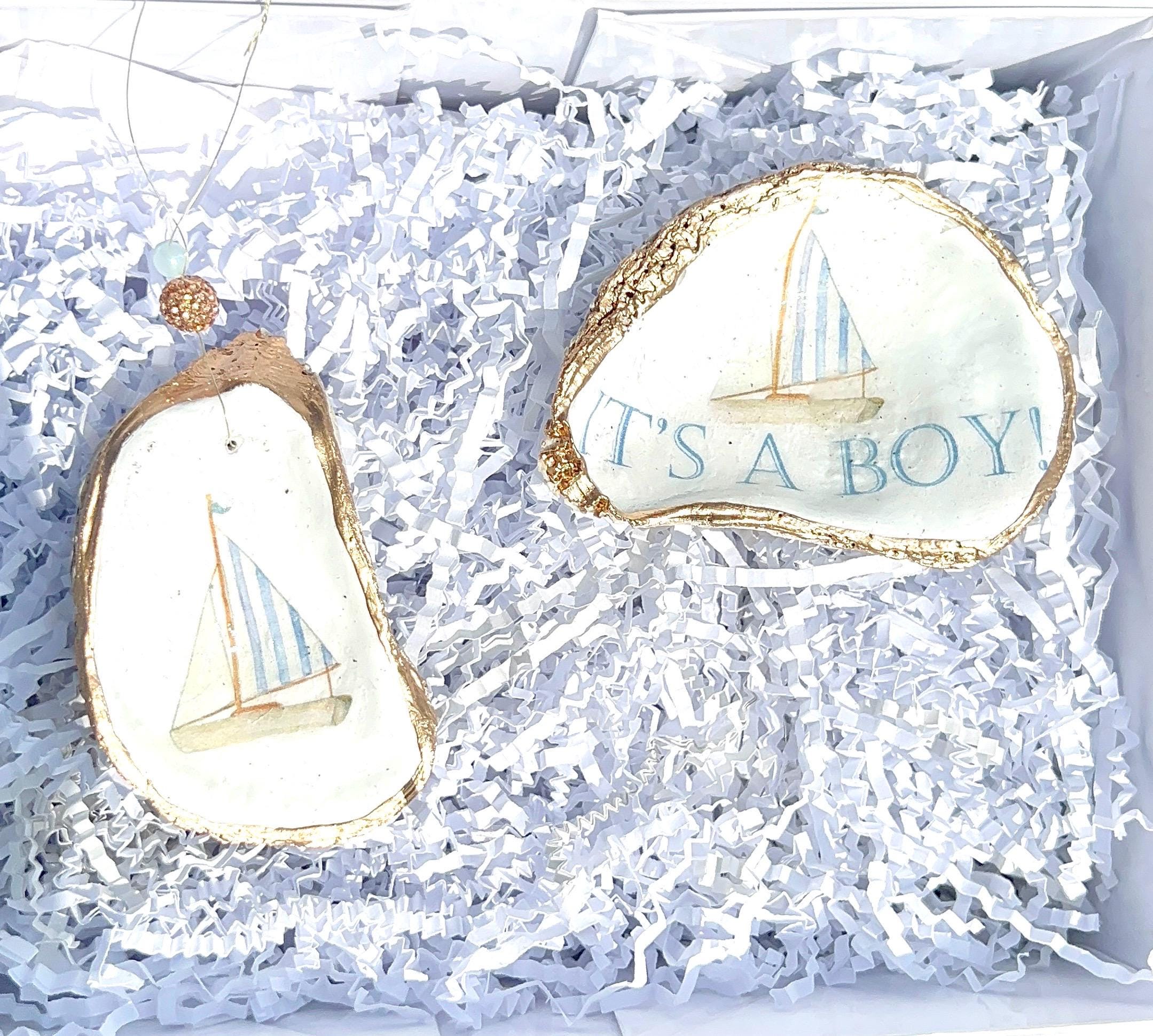 Boy Baby Shower Favor Oyster Ring Dish. Handmade Boy Shower Favor ...