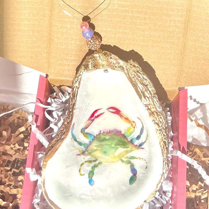 Painted Crab Shell - Etsy