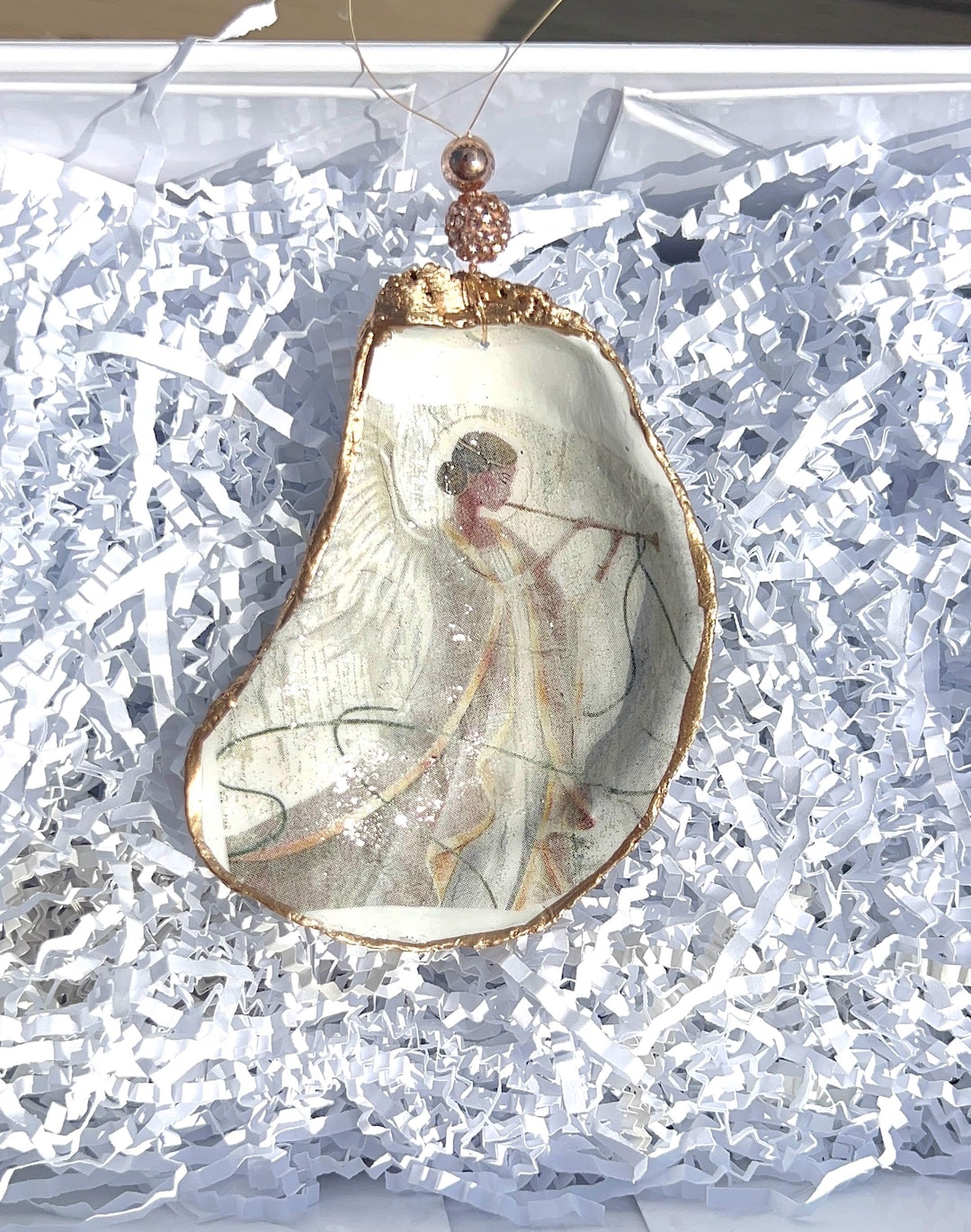 Angel Christmas Ornament. Angel Shell Christmas Ornament. Angel Oyster ...