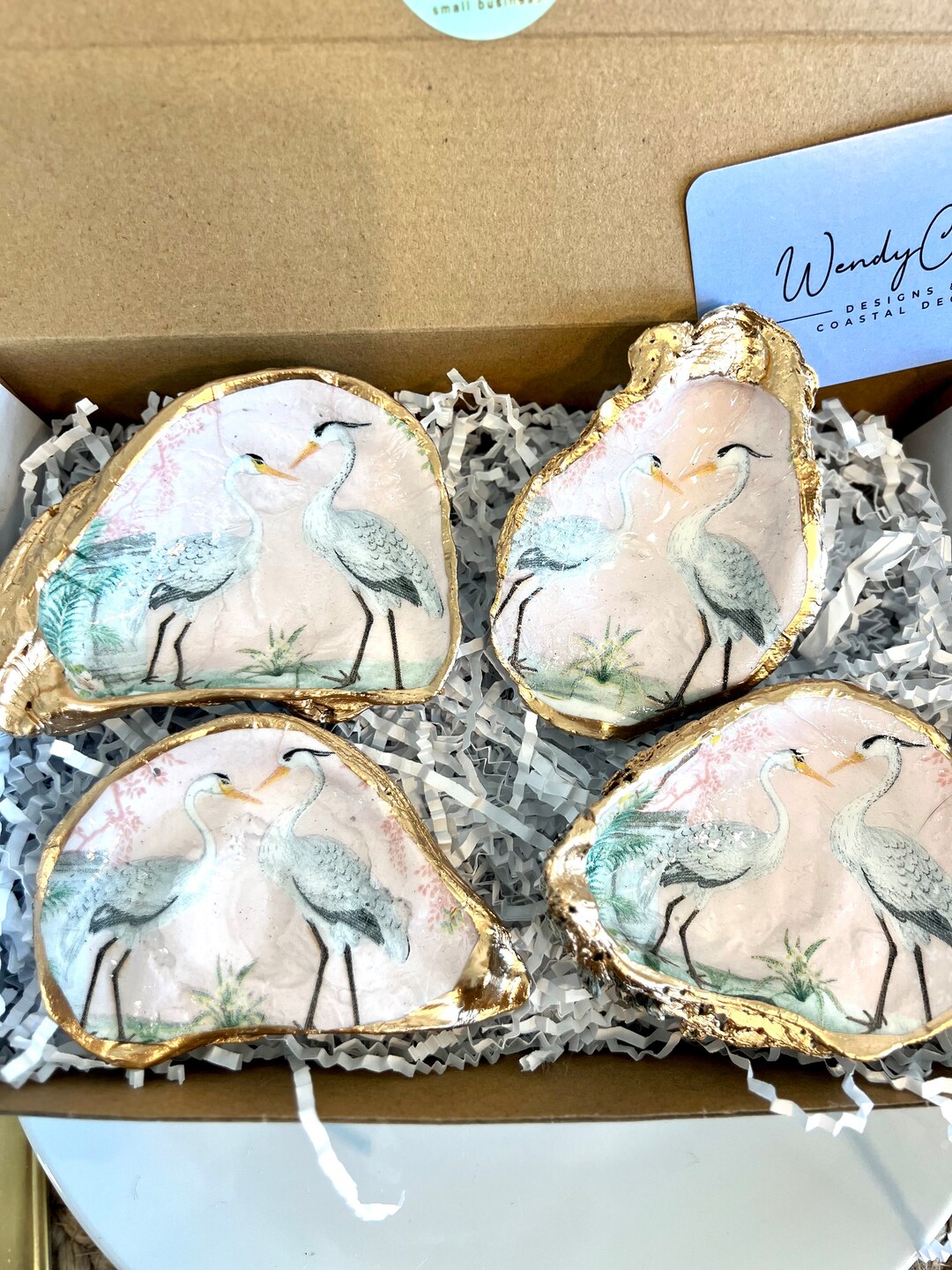 Baby Shower Favor Pink Shell Jewelry Dish. Decoupaged Shell Jewelry ...