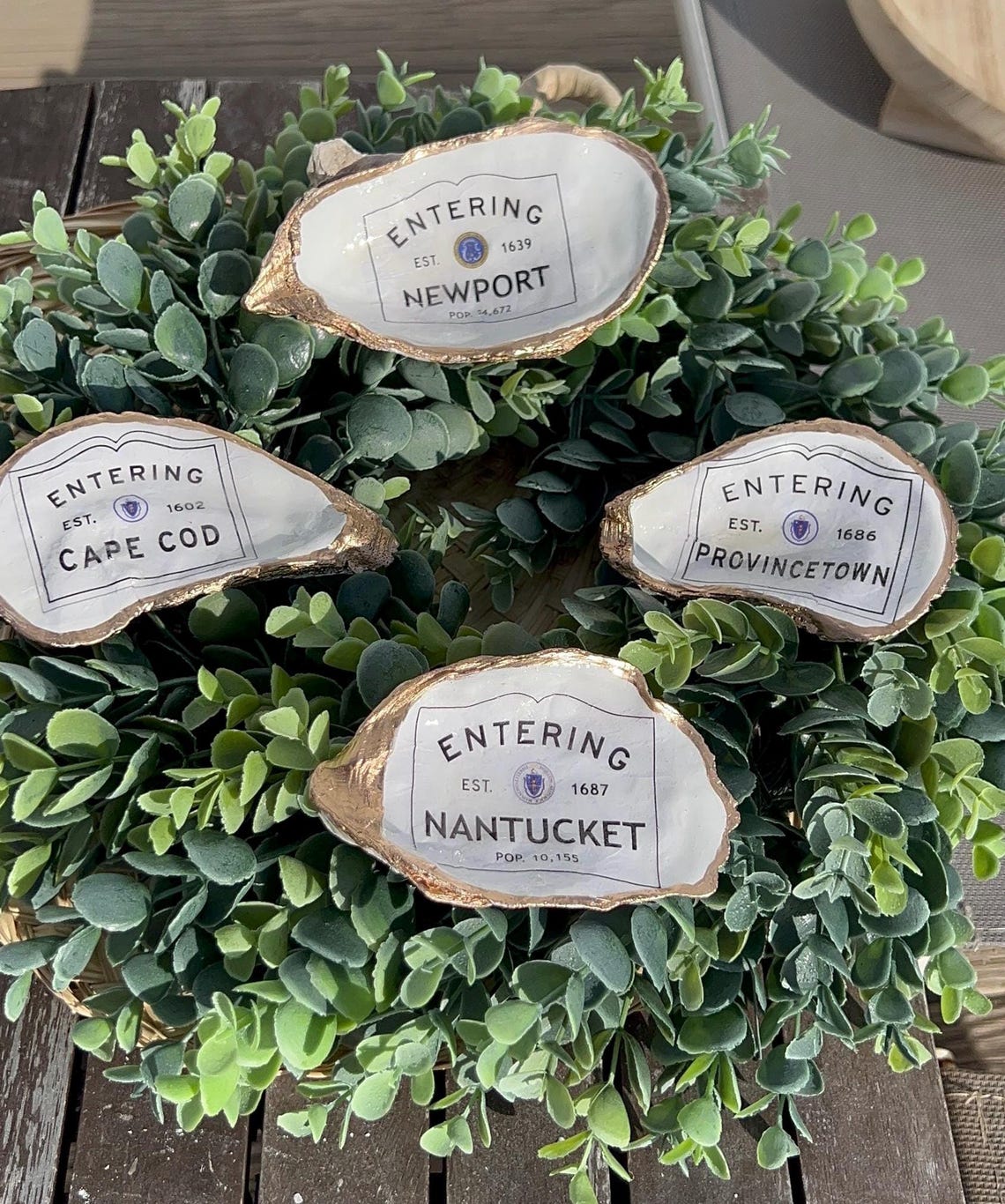Nantucket Wedding Favor. Nantucket Oyster Ring Dish Favor. Nantucket ...