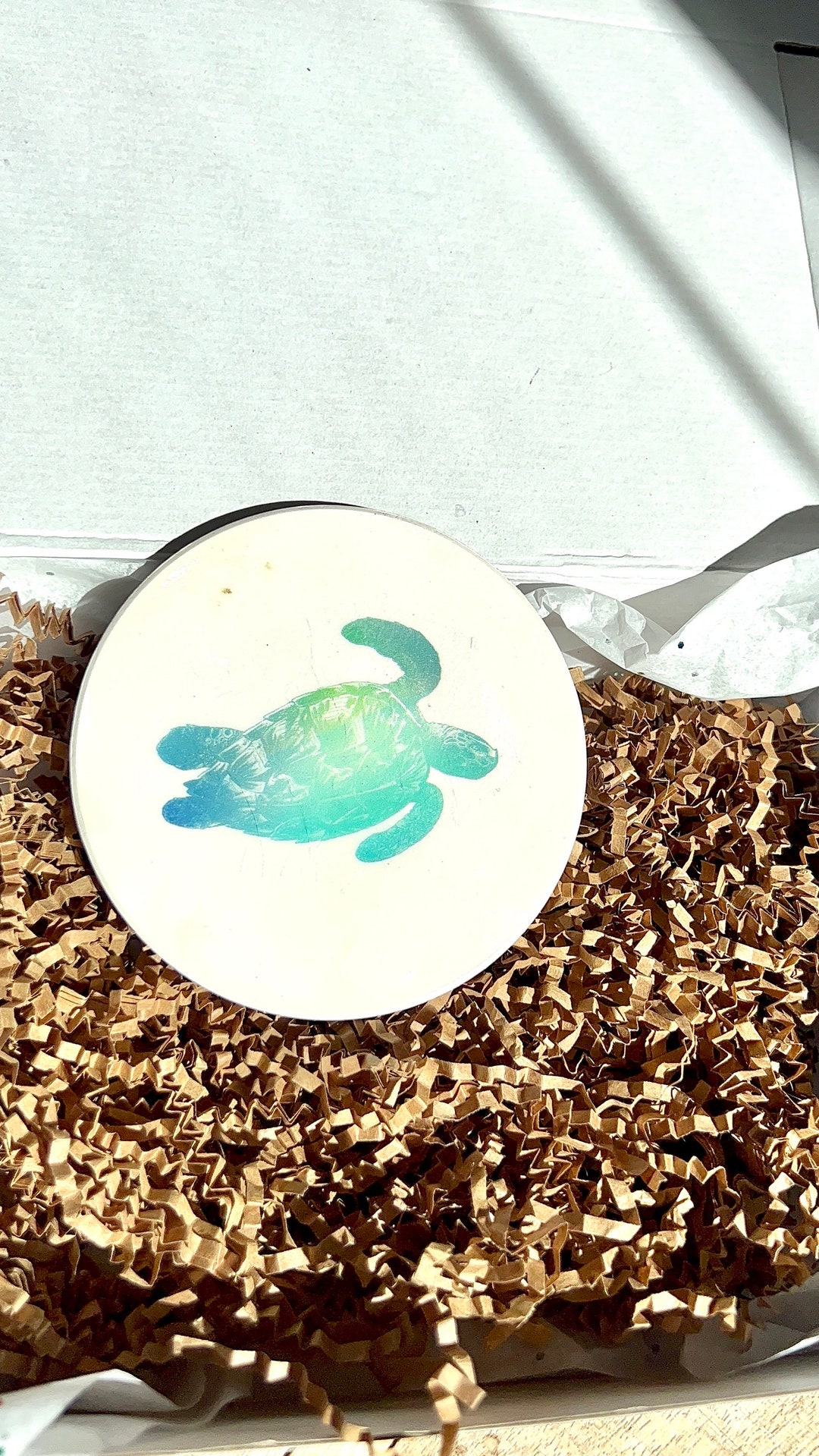 Sea Turtle Coaster. Coastal Decor Coaster. Aqua Blue Green Sea Turtle ...