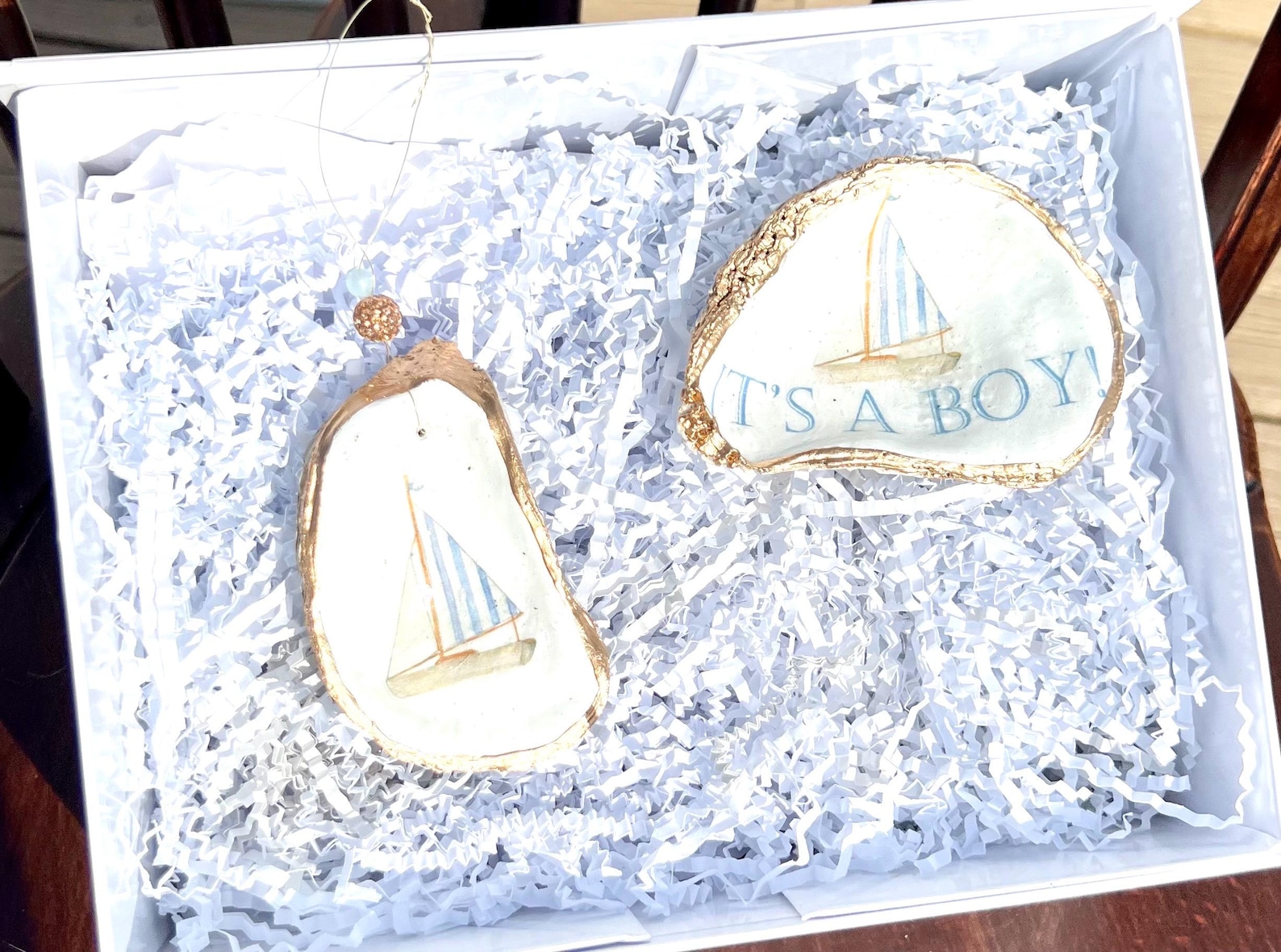 Boy Baby Shower Favor Oyster Ring Dish. Handmade Boy Shower Favor ...