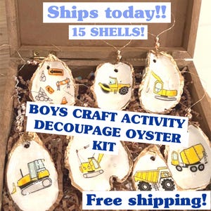 BOYS CRAFT Activity Decoupaged Shell Ornament Kit|christmas Craft Kit ...