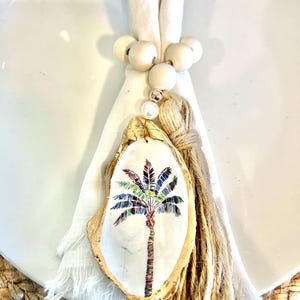 Palm Tree Shell Napkin Ring Christmas Dinner Table. Palm Tree Oyster ...