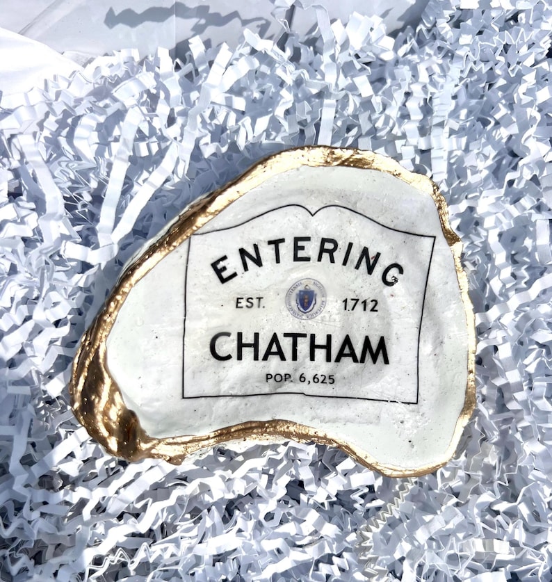 Chatham Decoupaged Shell Christmas Ornament. Chatham MA Ring Dish Cape ...
