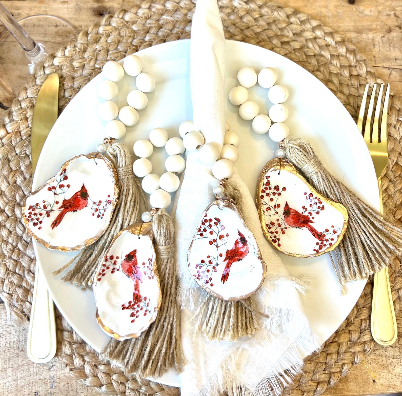 Nutcracker Oyster Shell Napkin Ring. Christmas Oyster Shell Napkin Ring ...