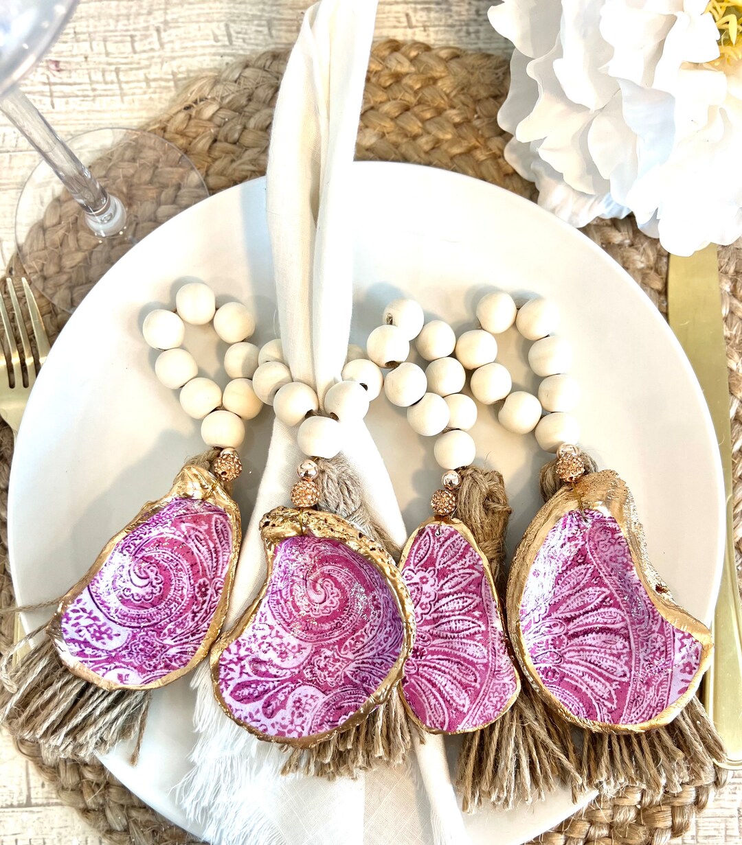 Palm Beach Table Decor Shell Napkin Ring. Palm Beach Wedding Table ...