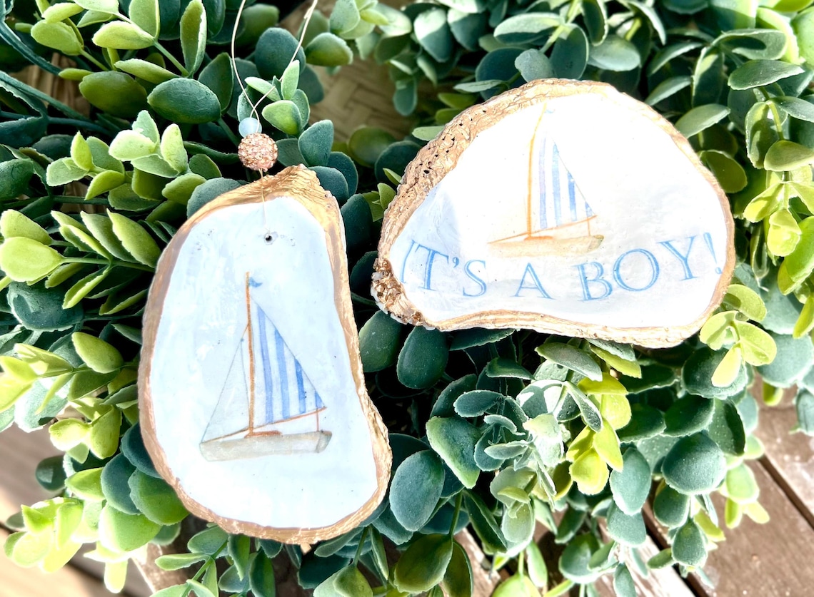 Boy Baby Shower Favor Oyster Ring Dish. Handmade Boy Shower Favor ...