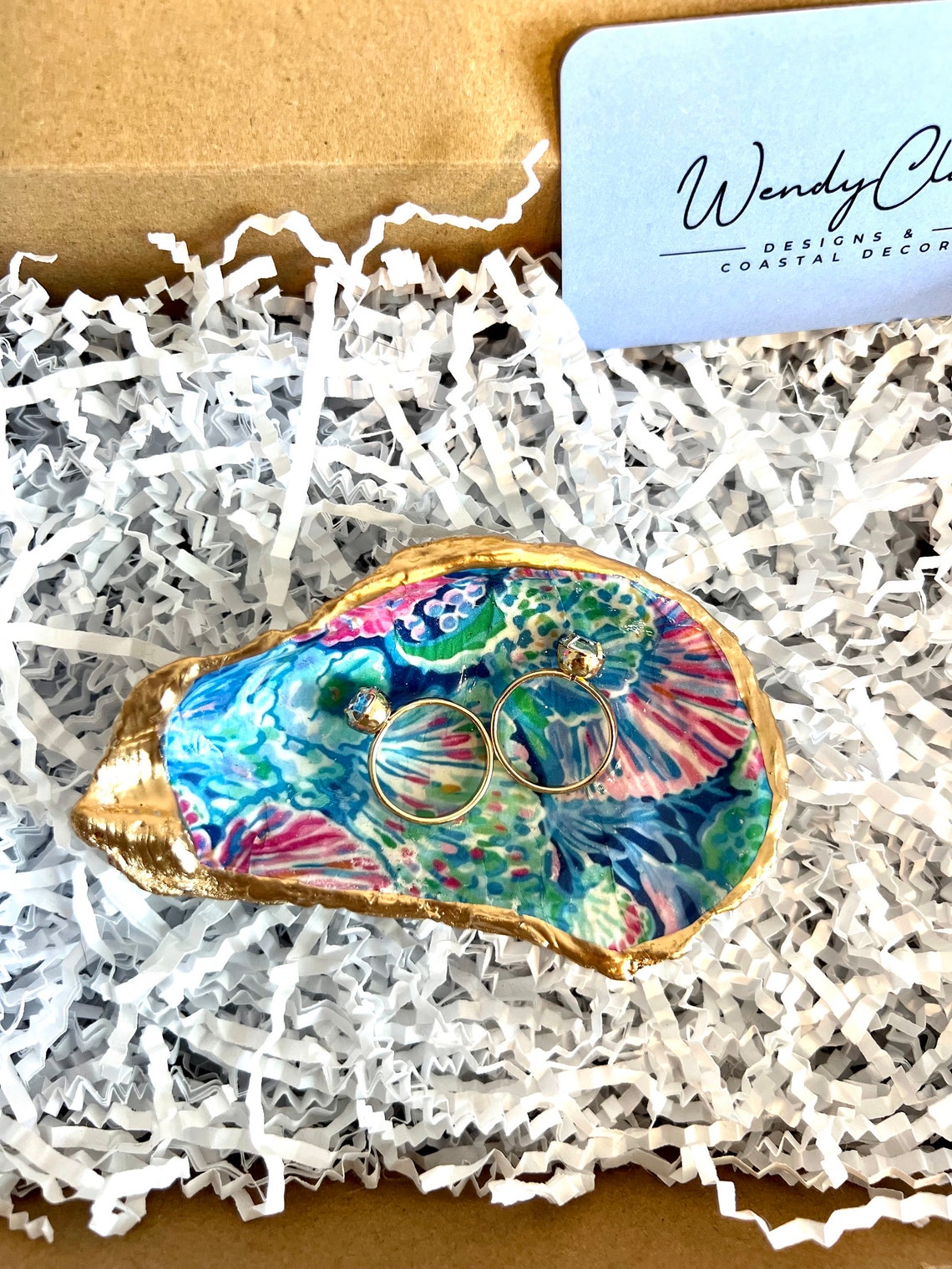 Palm Beach Event Favor and Decor Set Coastal Preppy Shell Dish & Place ...