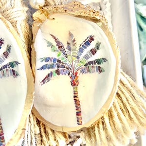 Palm Tree Shell Napkin Ring Christmas Dinner Table. Palm Tree Oyster ...