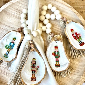 Nutcracker Oyster Shell Napkin Ring. Christmas Oyster Shell Napkin Ring ...