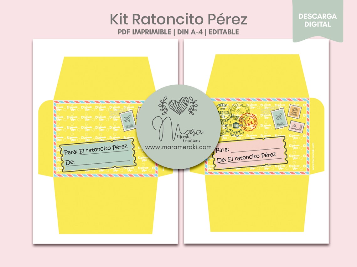 Kit El Ratoncito Pérez Imprimible Personalizable Certificados para ...