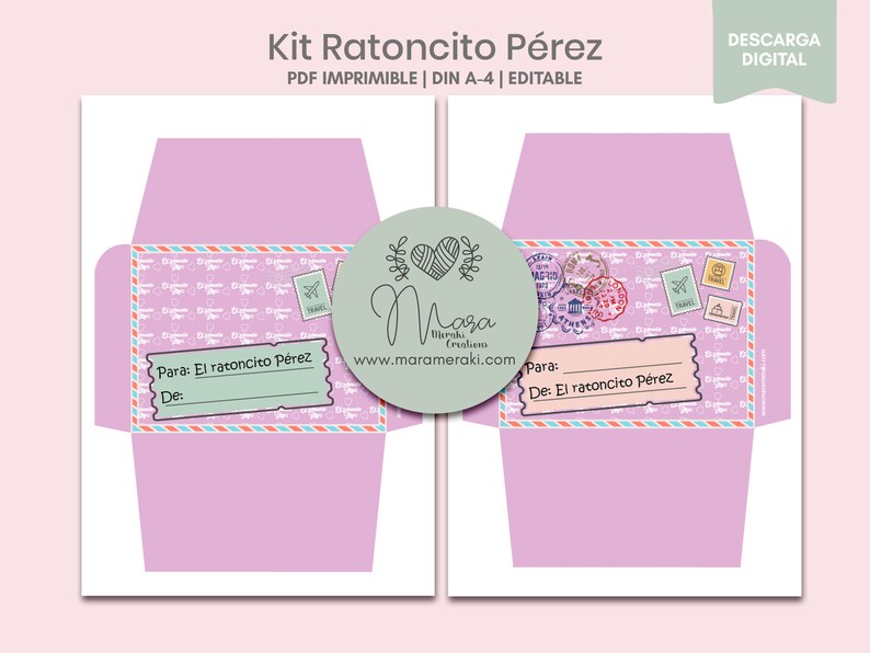 Kit El Ratoncito Pérez Imprimible Personalizable Certificados para ...