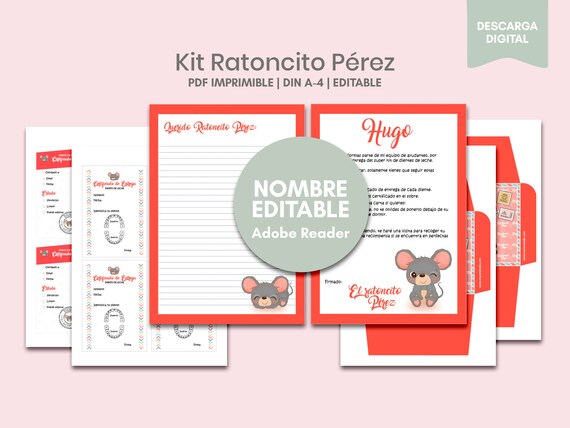 Kit El Ratoncito Pérez Printable Customizable - Etsy
