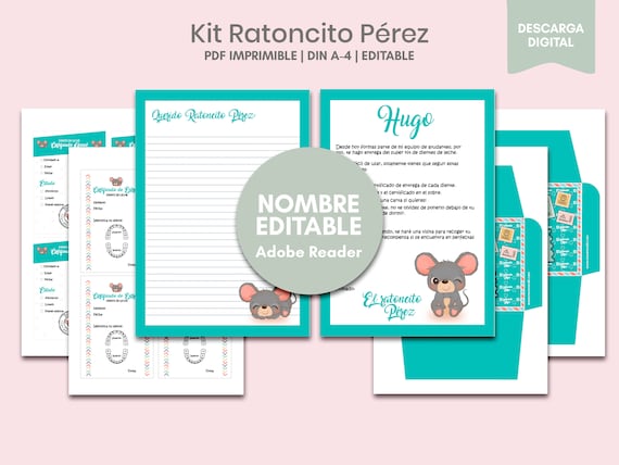 Kit El Ratoncito Pérez Imprimible Personalizable - Etsy España